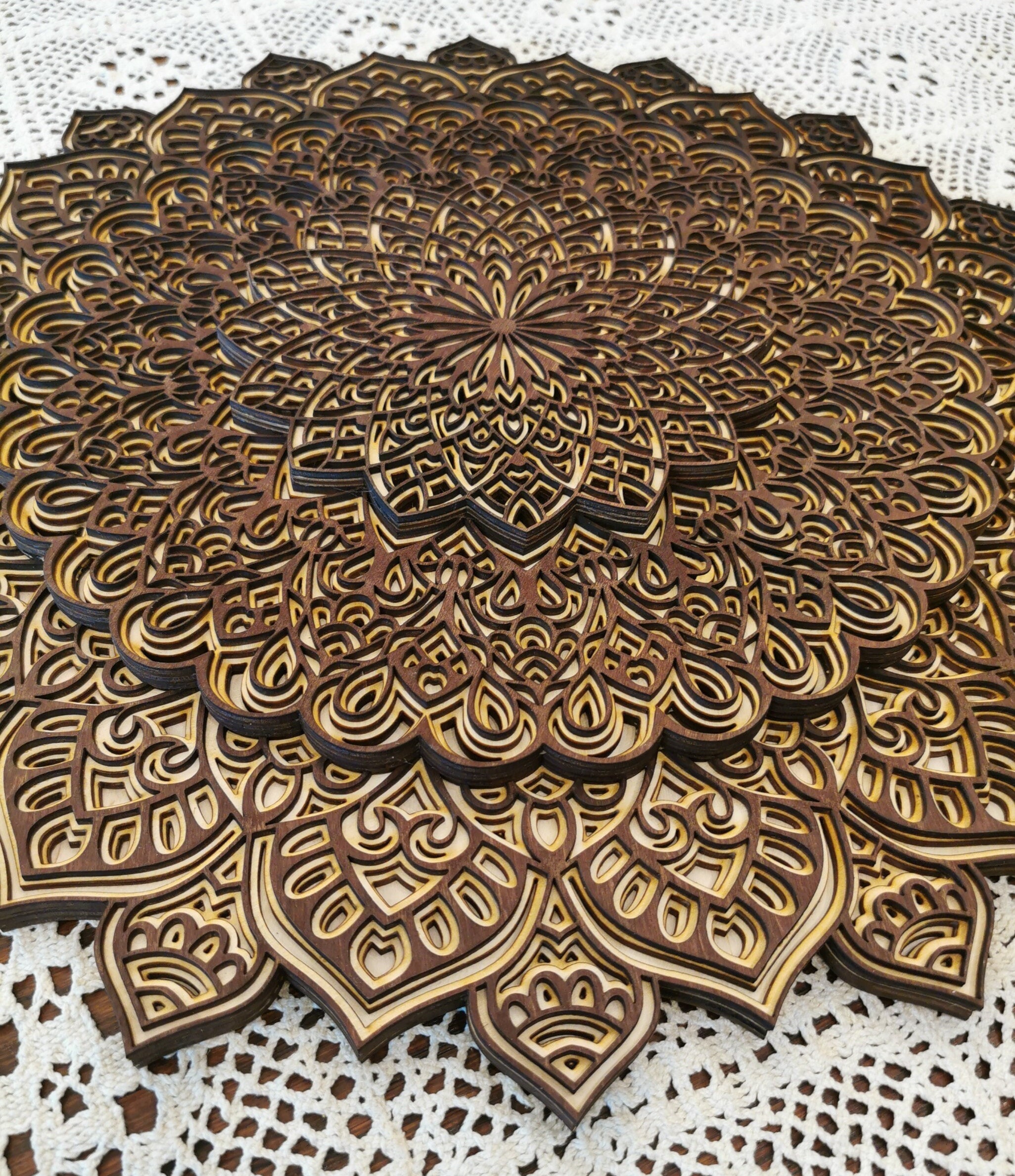 Elegant Wooden Mandala Handmade Wooden Wall Art - Etsy