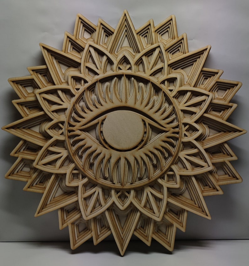 PROTECTION Eye-wooden Sacred Geometry Wall Art - Etsy