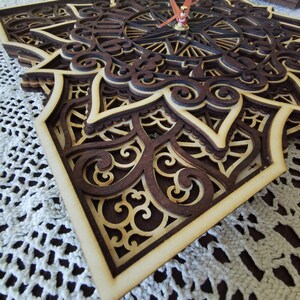 Modern Square Wooden Wall Clock - Etsy