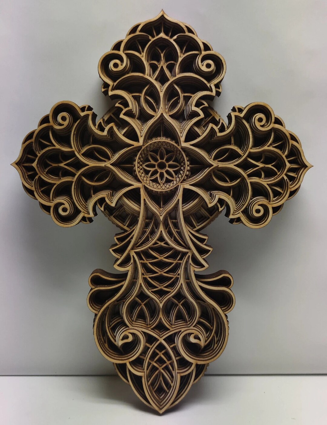 The CRUCIFIX MANDALA (nr. 1) - Elegant Handmade Wall Hanging - Etsy