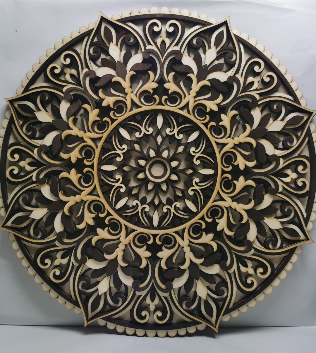 Elegant Multilayer Wooden Mandala Wall Hanging Art - Etsy