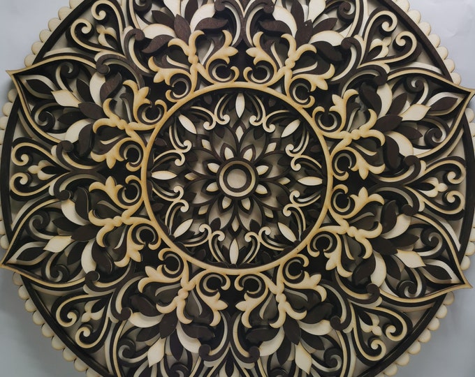 Elegant Multilayer Wooden Mandala Wall Hanging Art - Etsy