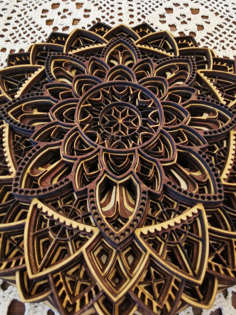 Elegant Multilayer Wooden Mandala Wall Hanging Art - Etsy