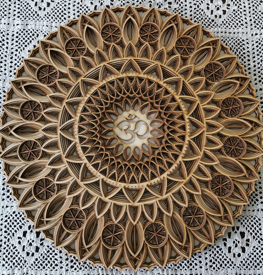Handcrafted OM Mandala Wall Art Exquisite Artistic Decor for Enhancing ...