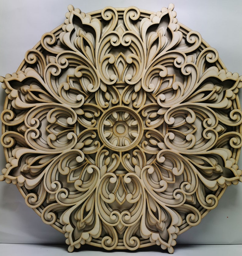 Elegant Multilayer Wooden Mandala Wall Hanging Art - Etsy