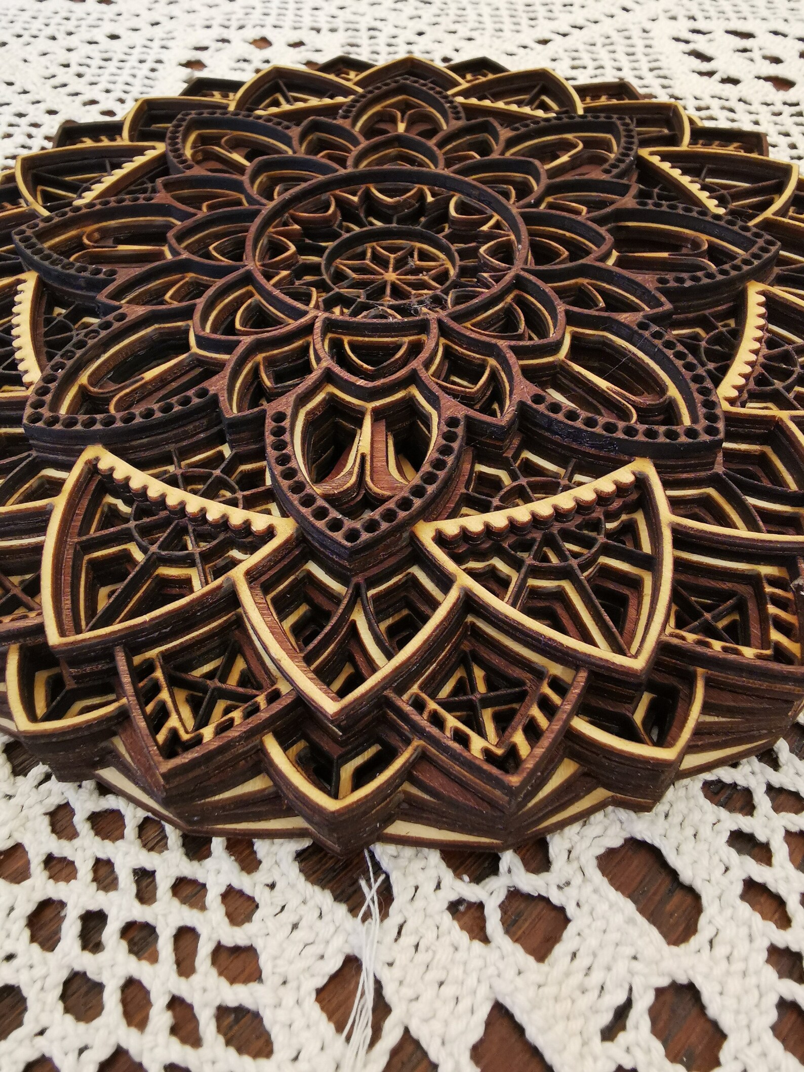 Elegant Multilayer Wooden Mandala Wall Hanging Art - Etsy
