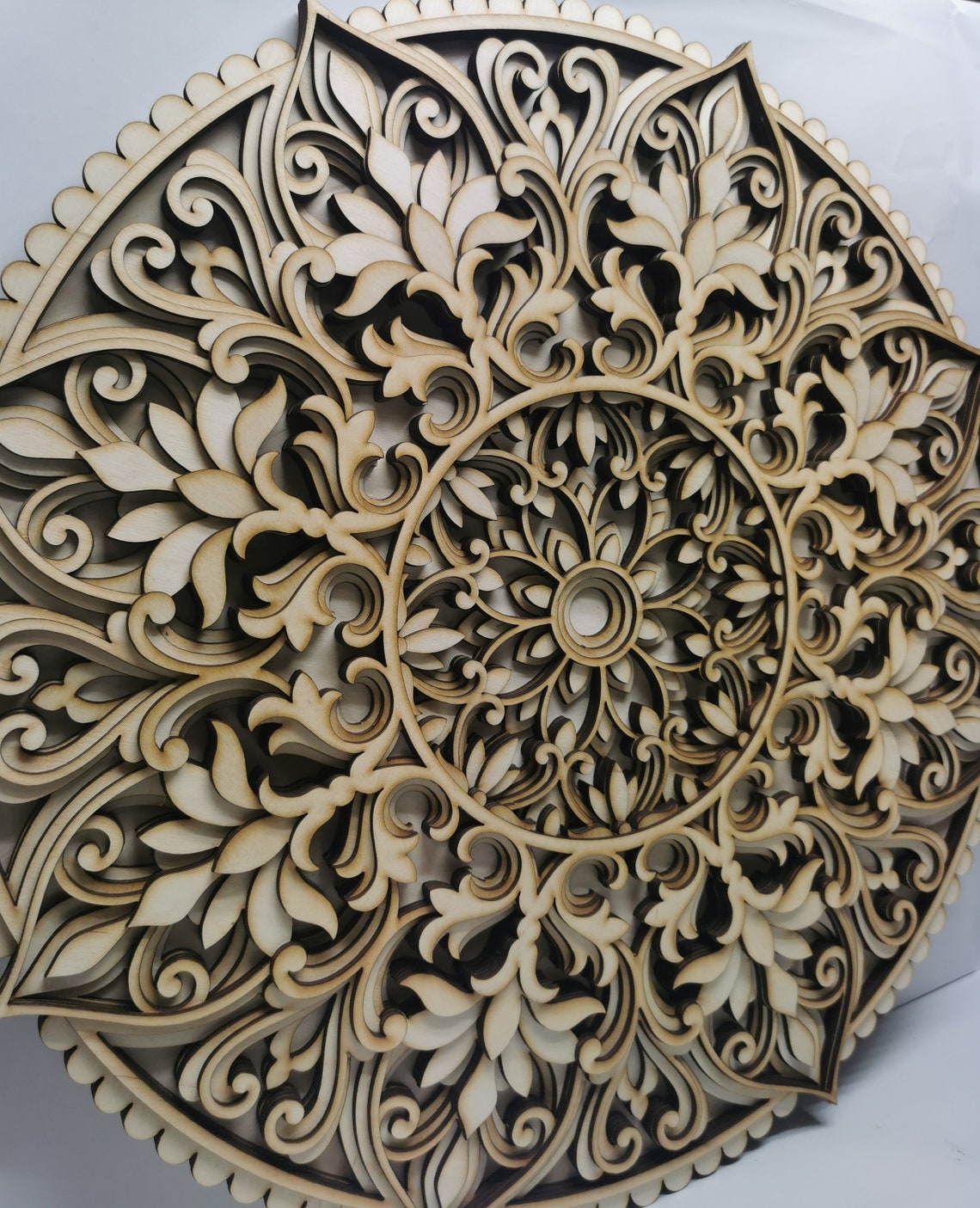 Elegant Multilayer Wooden Mandala Wall Hanging Art - Etsy