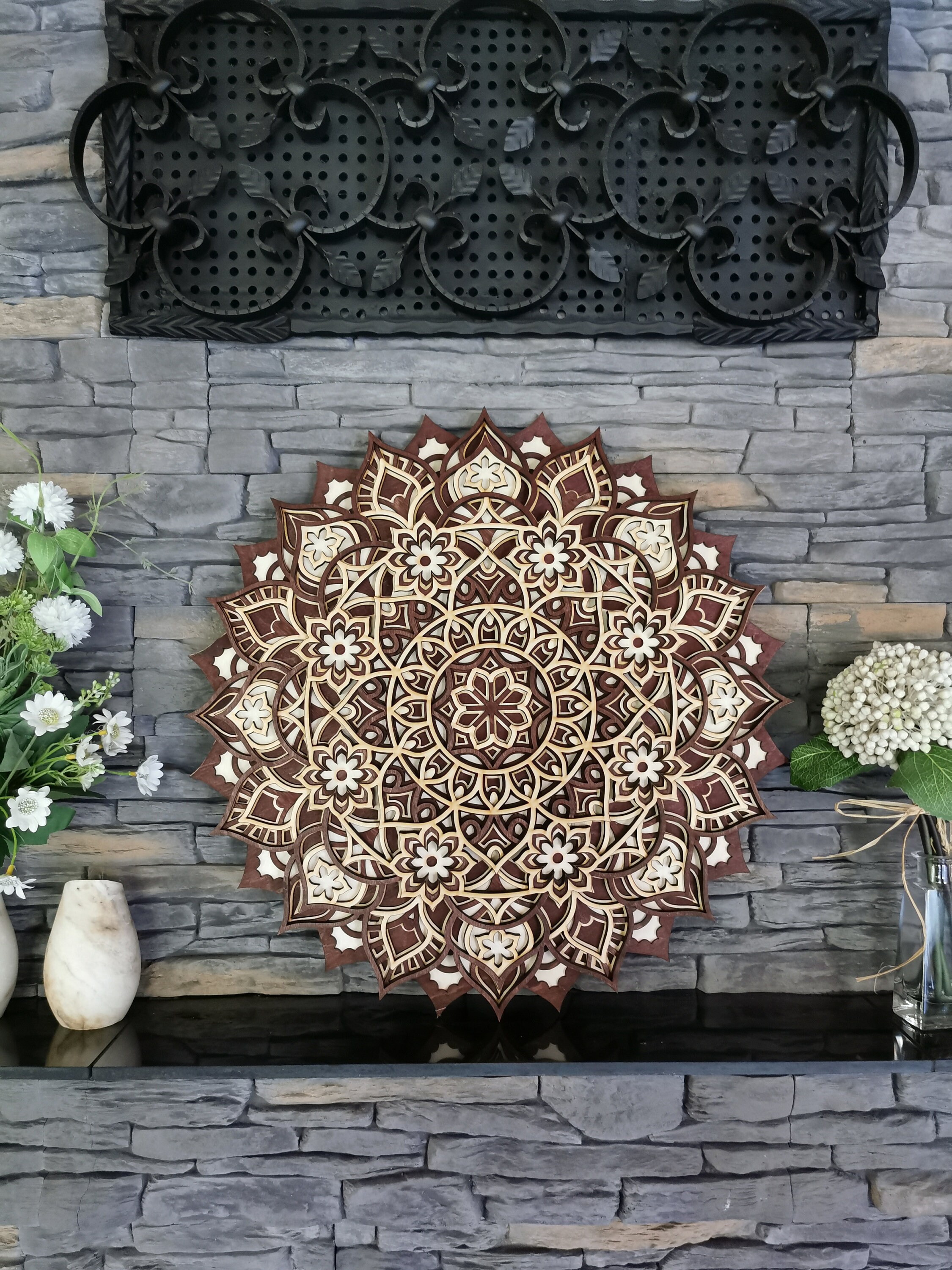 Elegant Multilayer Wooden Mandala Wall Hanging Art - Etsy