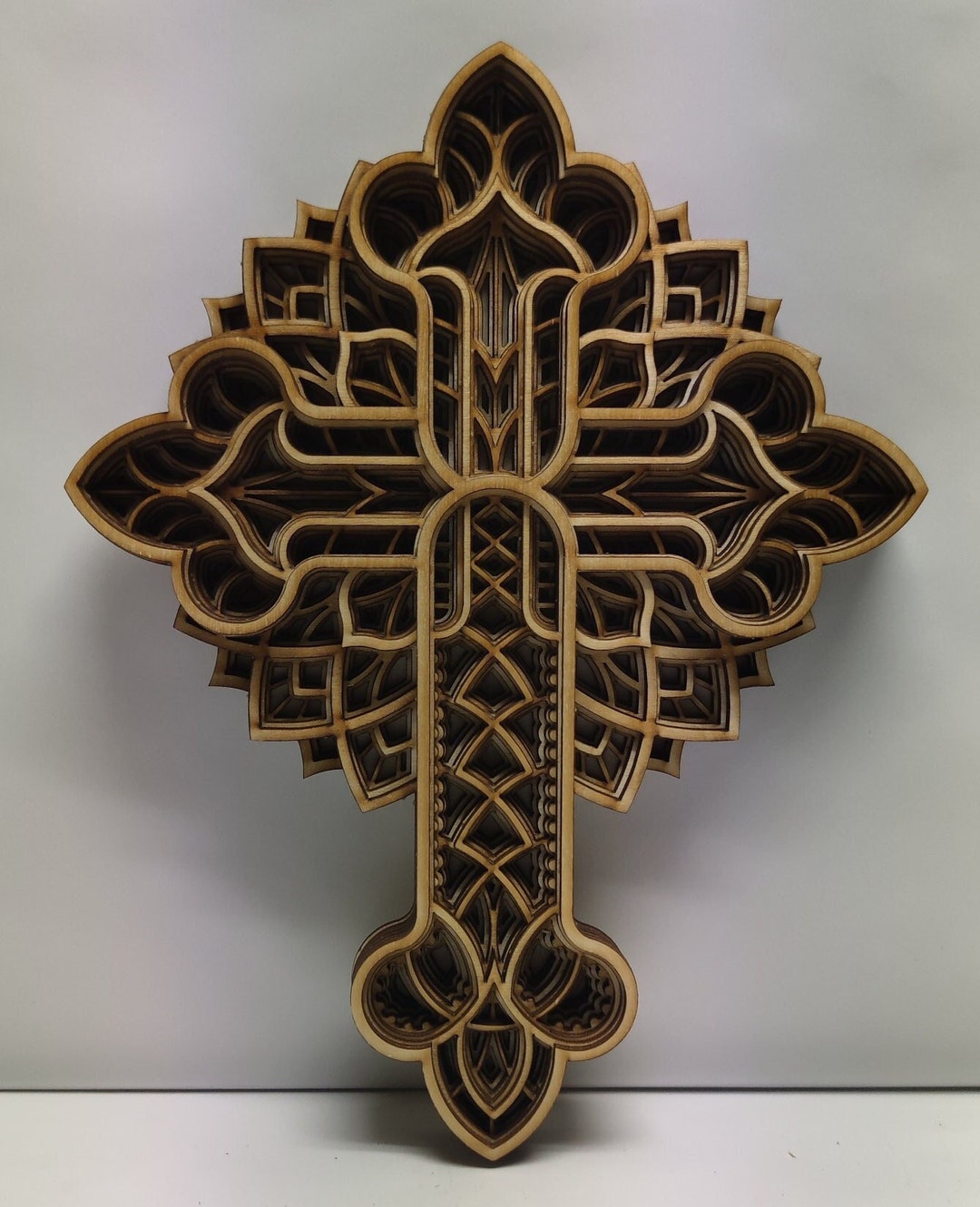 The CRUCIFIX MANDALA nr. 6 Elegant Handmade Wall Hanging - Etsy