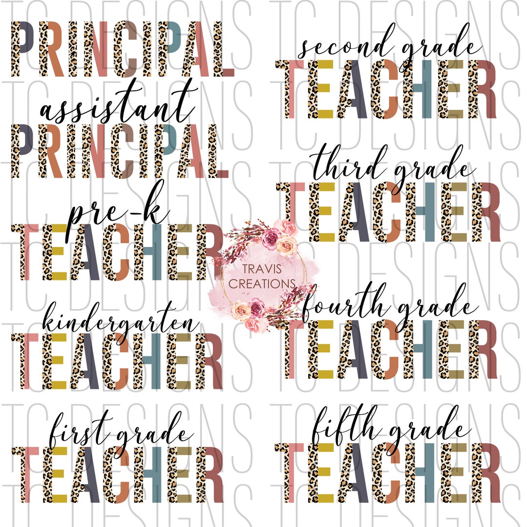 Back to School Occupation Sublimation Design Bundle, Teacher PNG ...