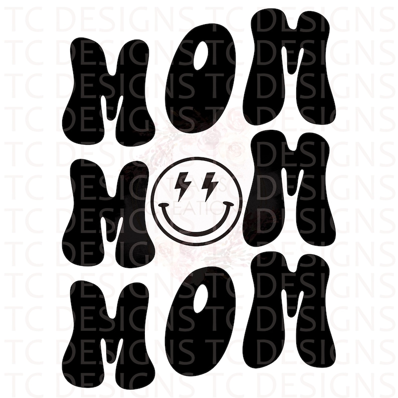 Mom Smiley Face SVG, Retro Mom Smiley Face PNG, Mother's Day Svg, Mom ...