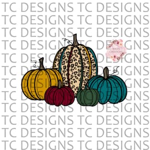 Fall Pumpkins PNG for Sublimation & DTG Printing, Fall PNG Designs ...