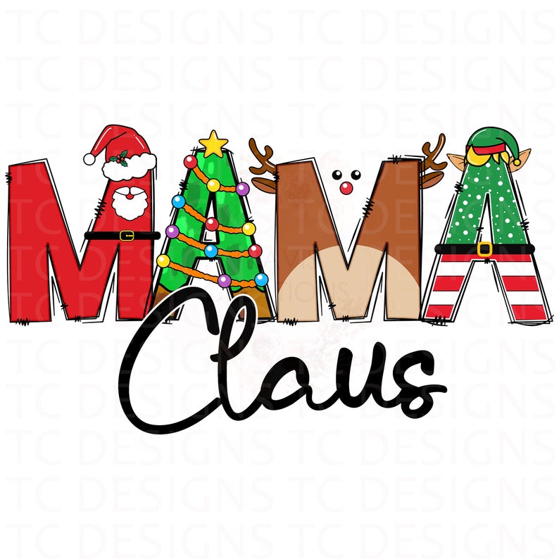 Mama Claus PNG Digital Download for Sublimation Christmas - Etsy