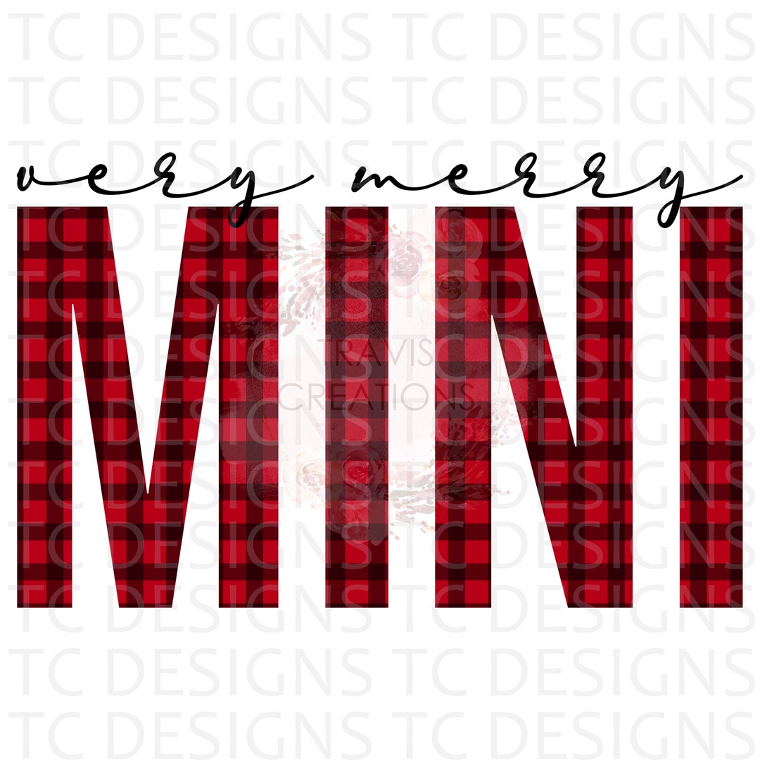 Very Merry Mini PNG Digital Download for Sublimation or DTG Printing ...