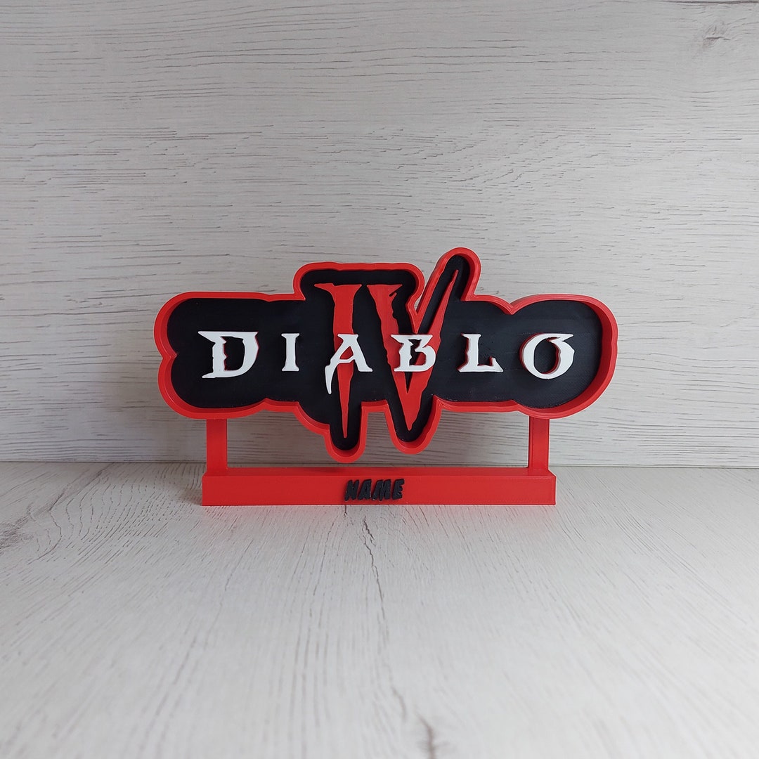 Diablo IV With Your Name 3D Printed Logo Game - Etsy