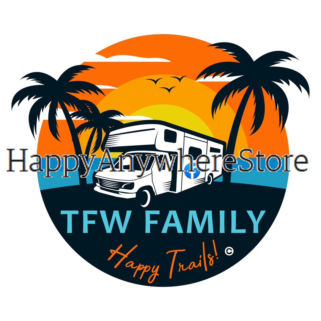 NEW LARGER TFW Family Vinyl Bumper Stickers - Etsy UK