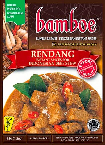 Indonesia Rendang Curry - Bamboe Instant Spices Seasoning Indonesian ...