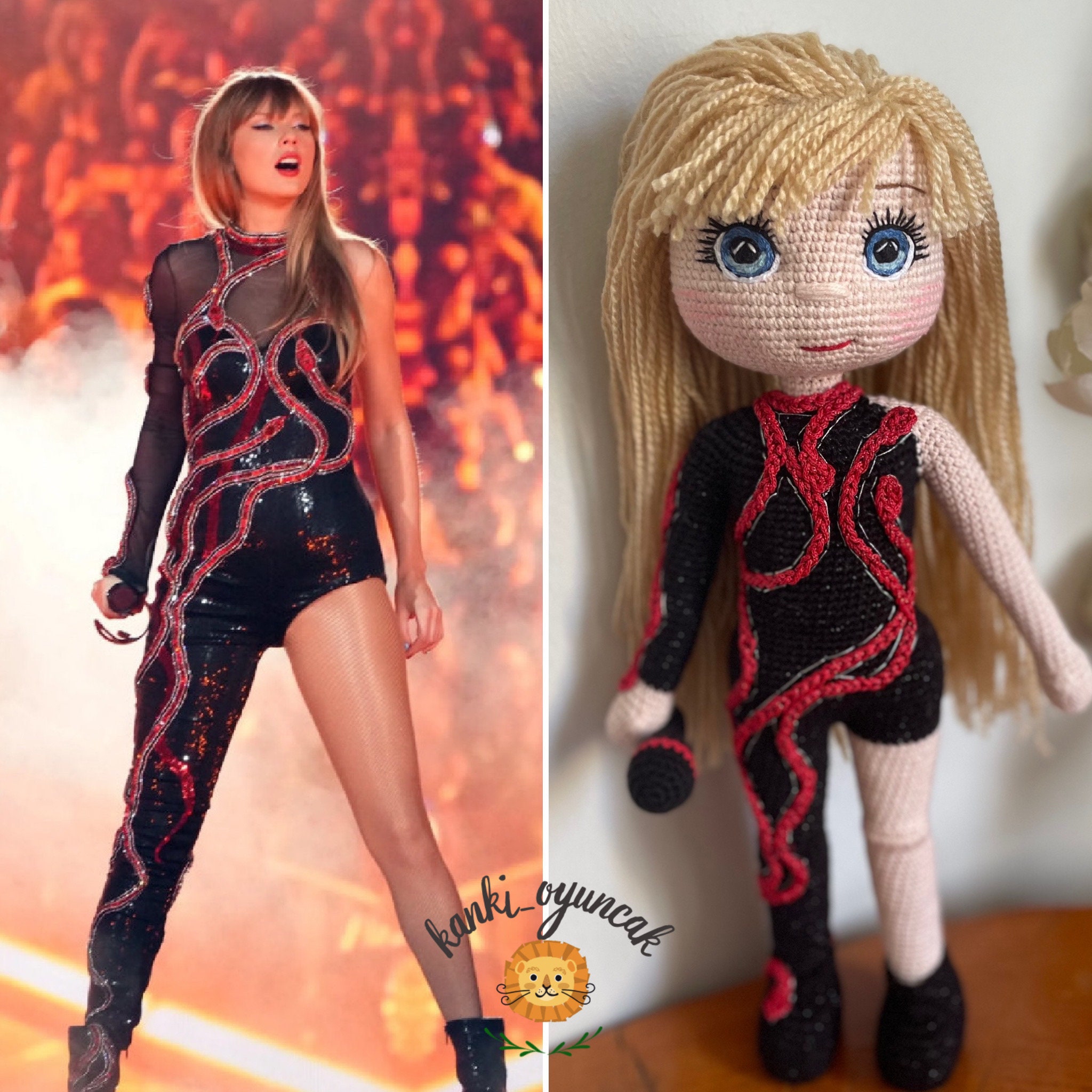 Taylor Swift ,red Snake Taylor, Special Toy, Natural Toy, Personalized ...
