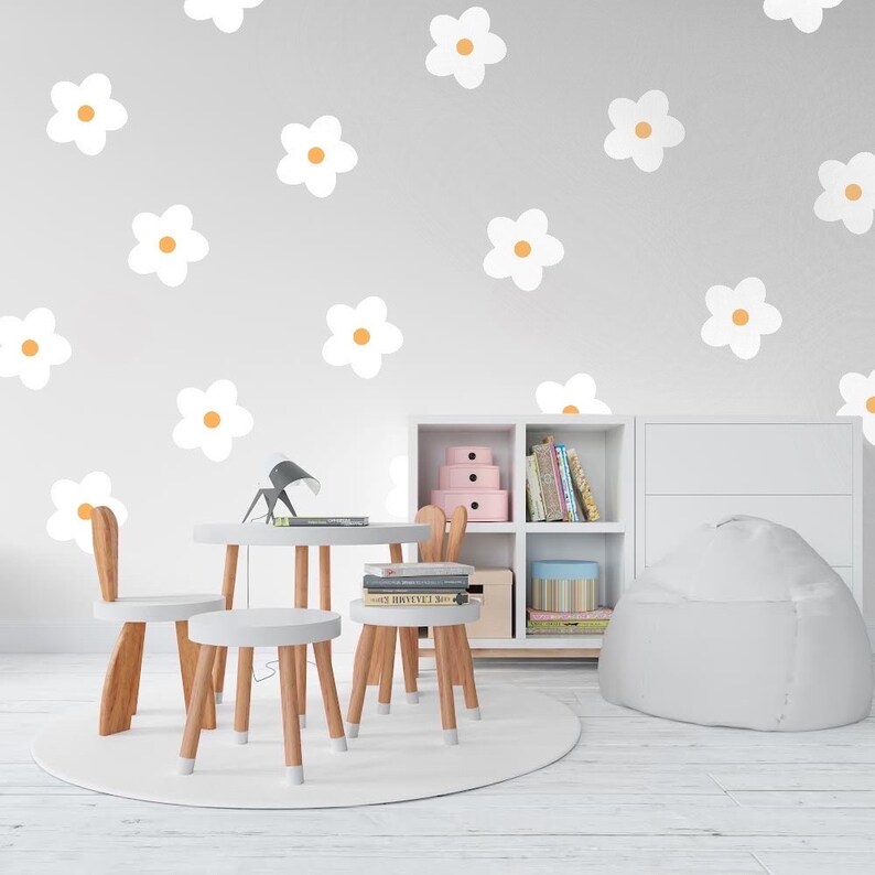Daisy Wall Decals 16 Large Customizable Flower Stickers - Etsy