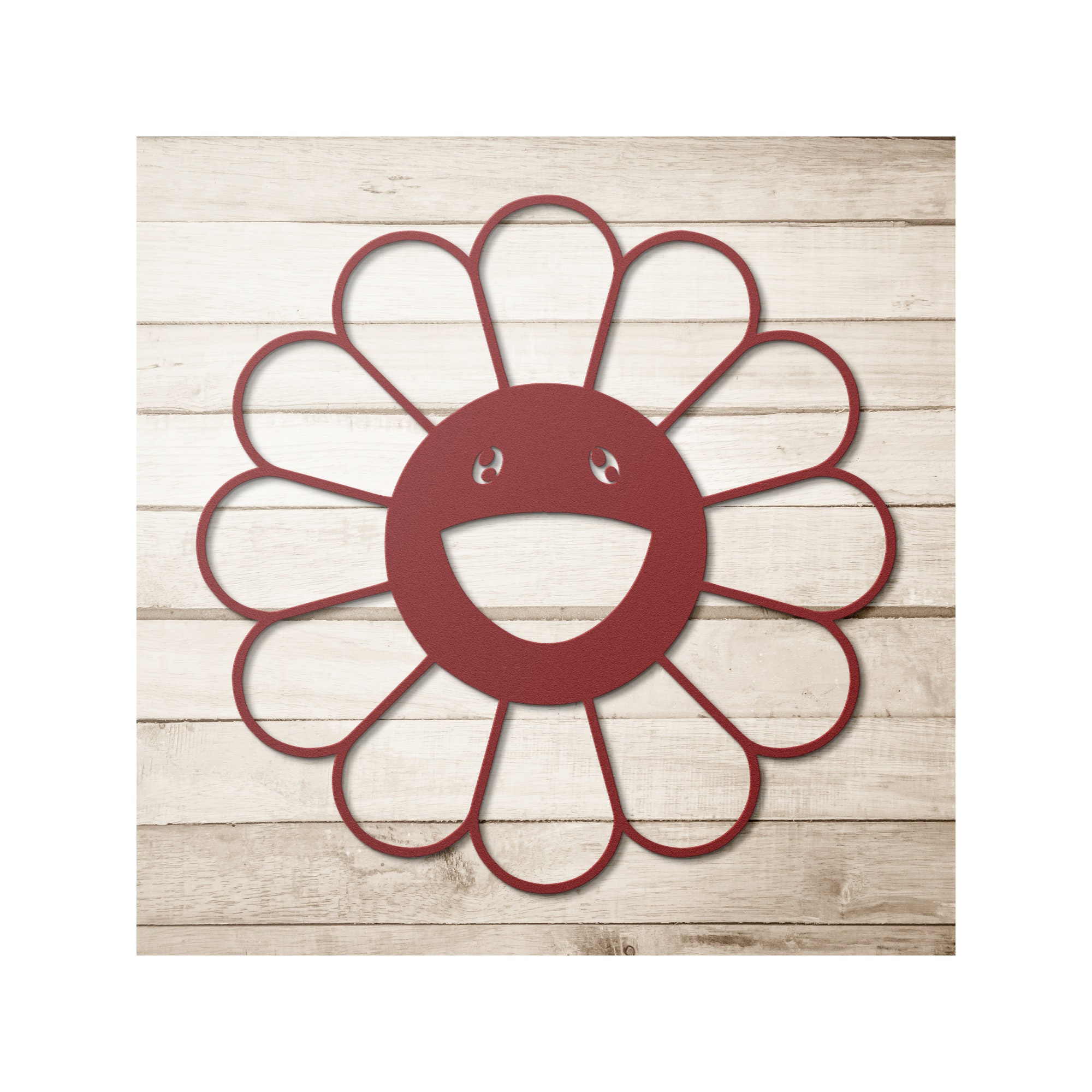 Takashi Murakami Flower Logo Die-cut Metal Premium Wall Art - Etsy