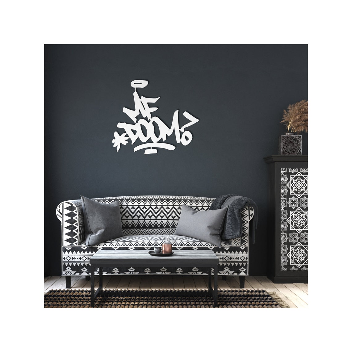 MF DOOM Signature Logo Die-cut Metal Premium Wall Art Sign - Etsy