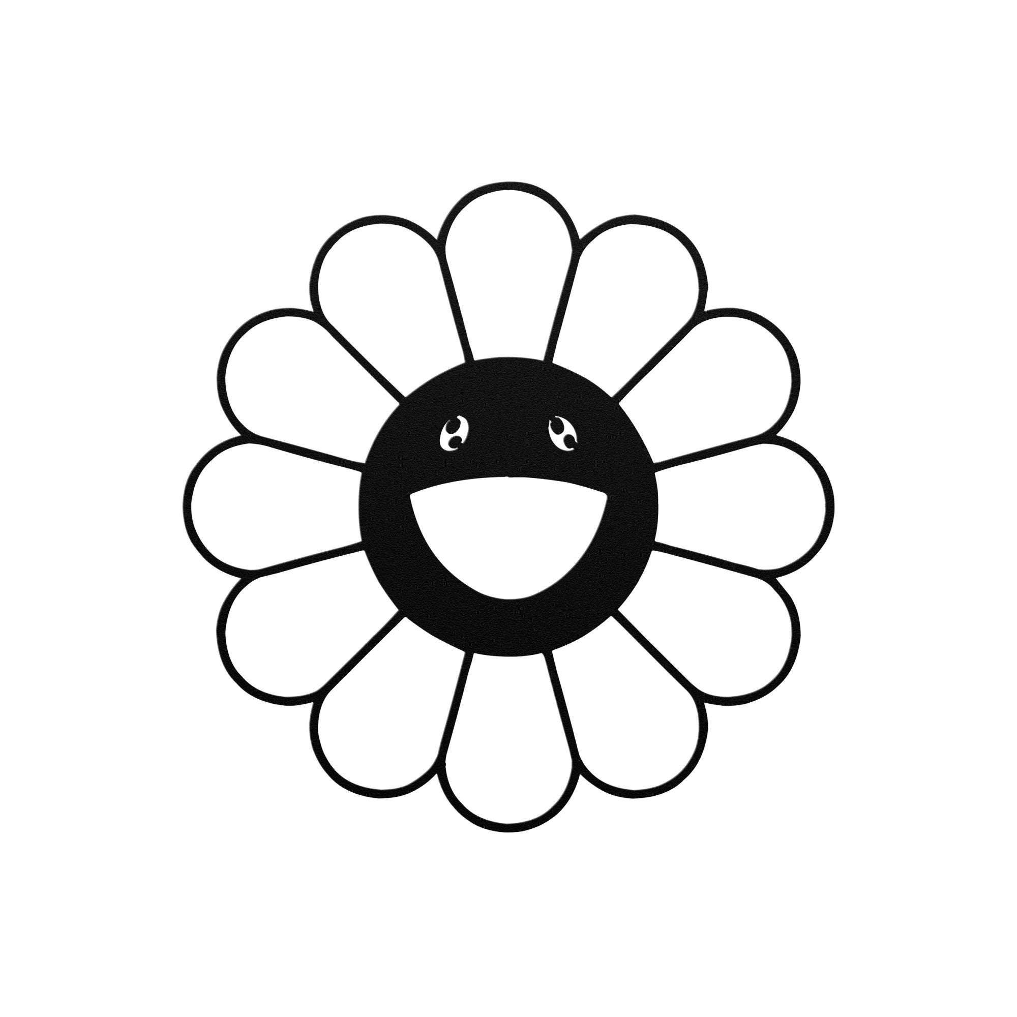 Takashi Murakami Flower Logo Die-cut Metal Premium Wall Art - Etsy