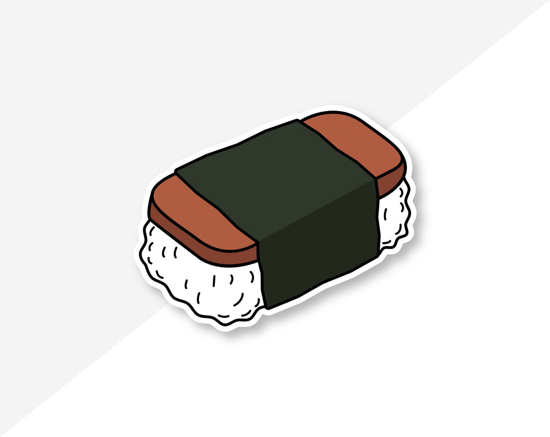 Spam Musubi Vinyl Sticker 3" – Water Bottle Stickers – Laptop Stickers ...