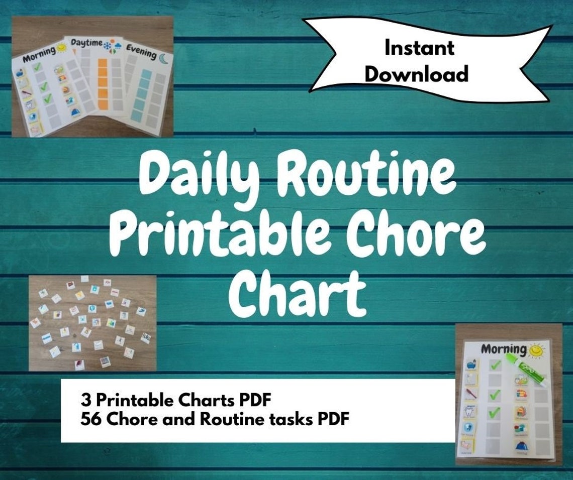 My Daily Responsibilities Printable, Chore Chart, Routine Chart ...