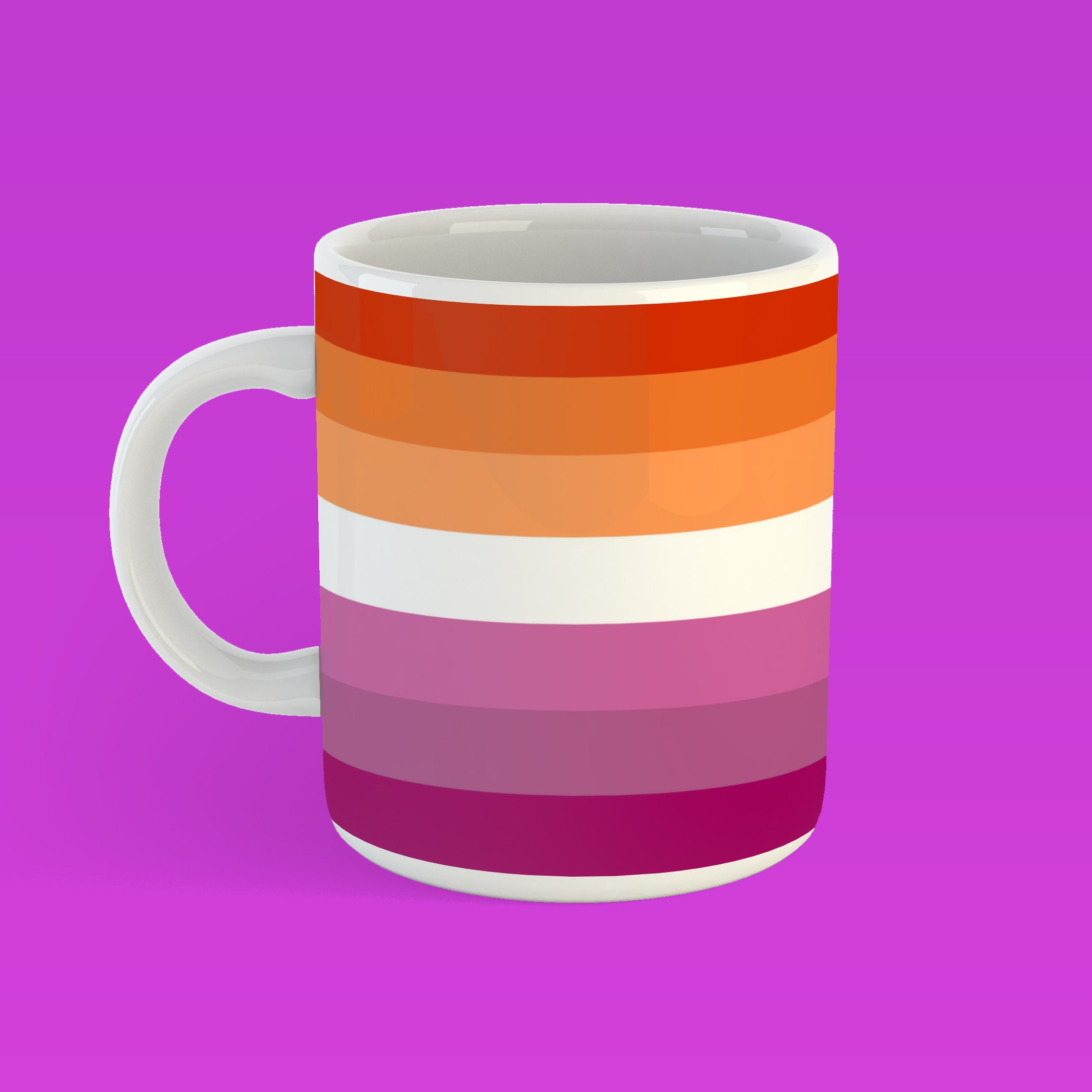 Lesbian Flag Mug, Lesbian Pride Flag, LGBTQ, Pride Month, Pride ...