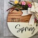 Front Door Decor Spring Door Hanger Hello Spring Front Door - Etsy