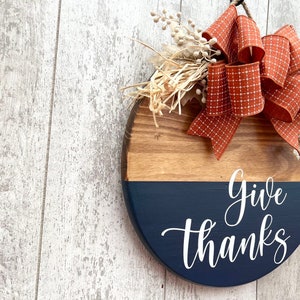 Fall Door Hanger Give Thanks Door Sign Thanksgiving Wreath - Etsy