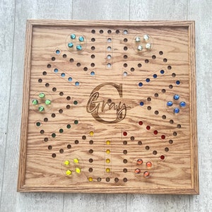 Aggravation Wahoo Wooden Game Board, Oak Wahoo Game, Personalized Game ...