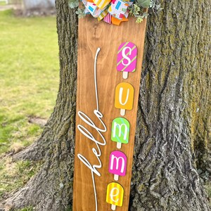 Hello Summer Porch Leaner, Popsicle Front Porch Decor, Summer Home ...
