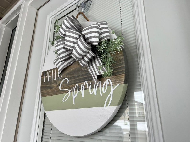 Hello Spring Door Hanger Spring Decor Spring Door Sign - Etsy