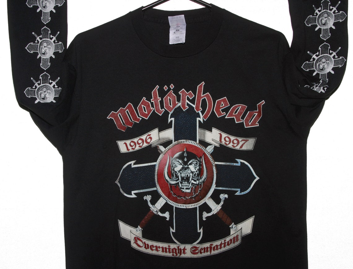 Vintage MOTORHEAD Long Sleeve T-shirt .OVERNIGHT SENSATION Tour '96'97 ...