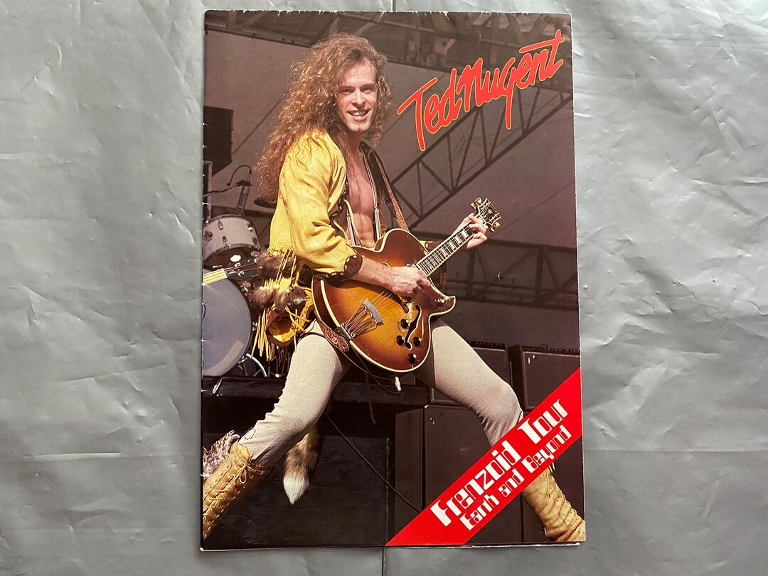 TED NUGENT !! Vintage Tour Book/poster ! FRENZOID Tour 1980 - Etsy