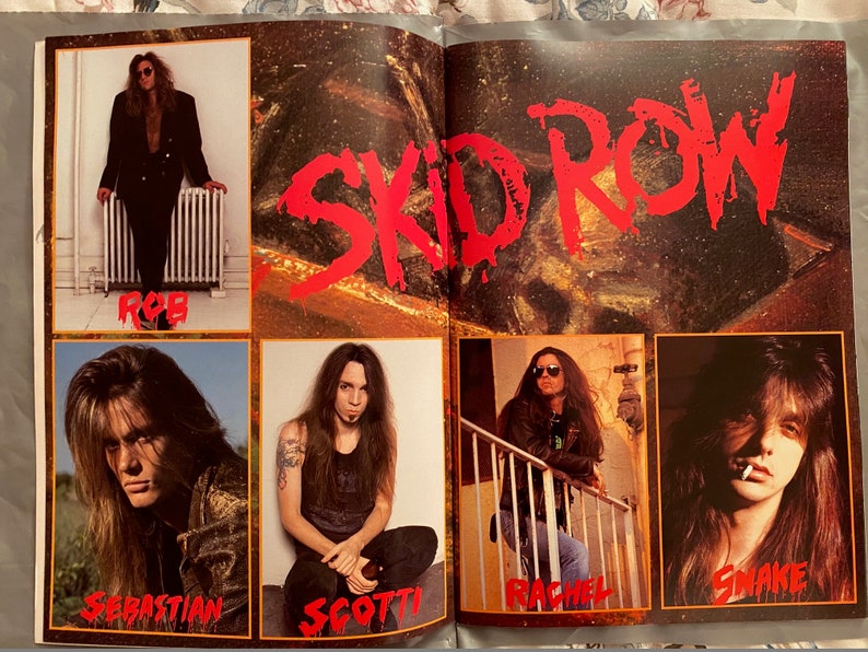 Vintage ! SKID ROW Tour Book '91 ! Slave to the Grind Tour ... - Etsy