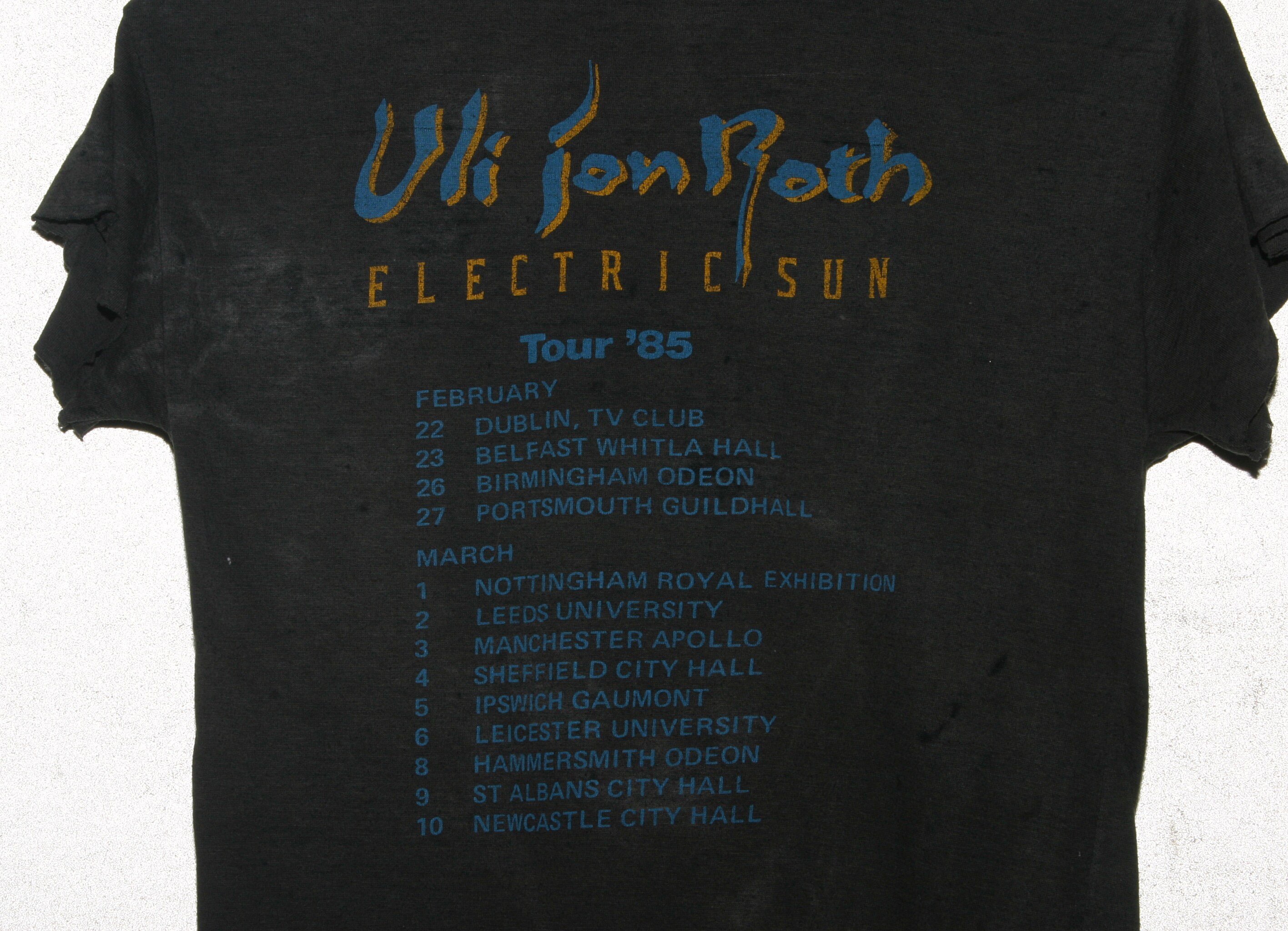 Vintage !! ULI JON ROTH Concert T-shirt . Former Scorpions Guitarist ...