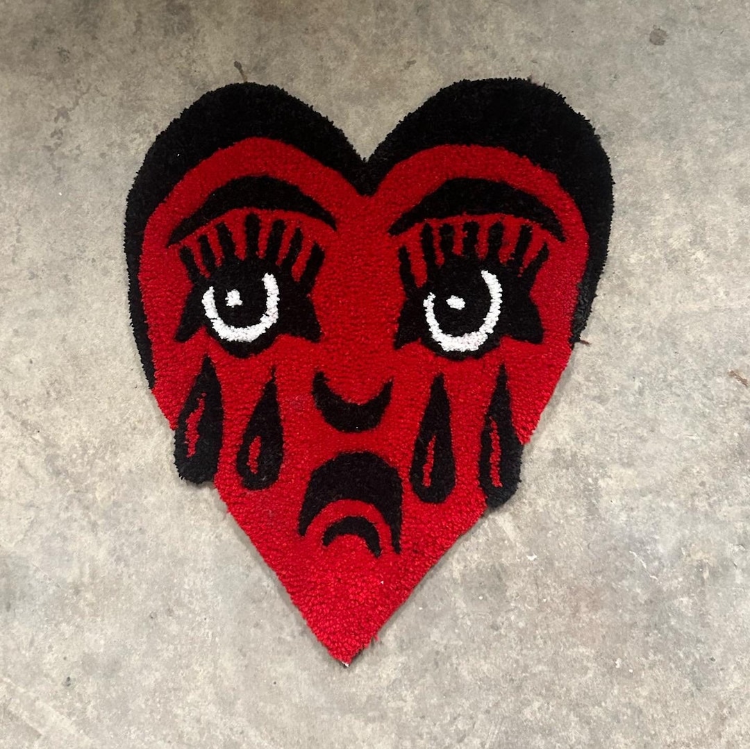 Crying Heart Rug - Etsy