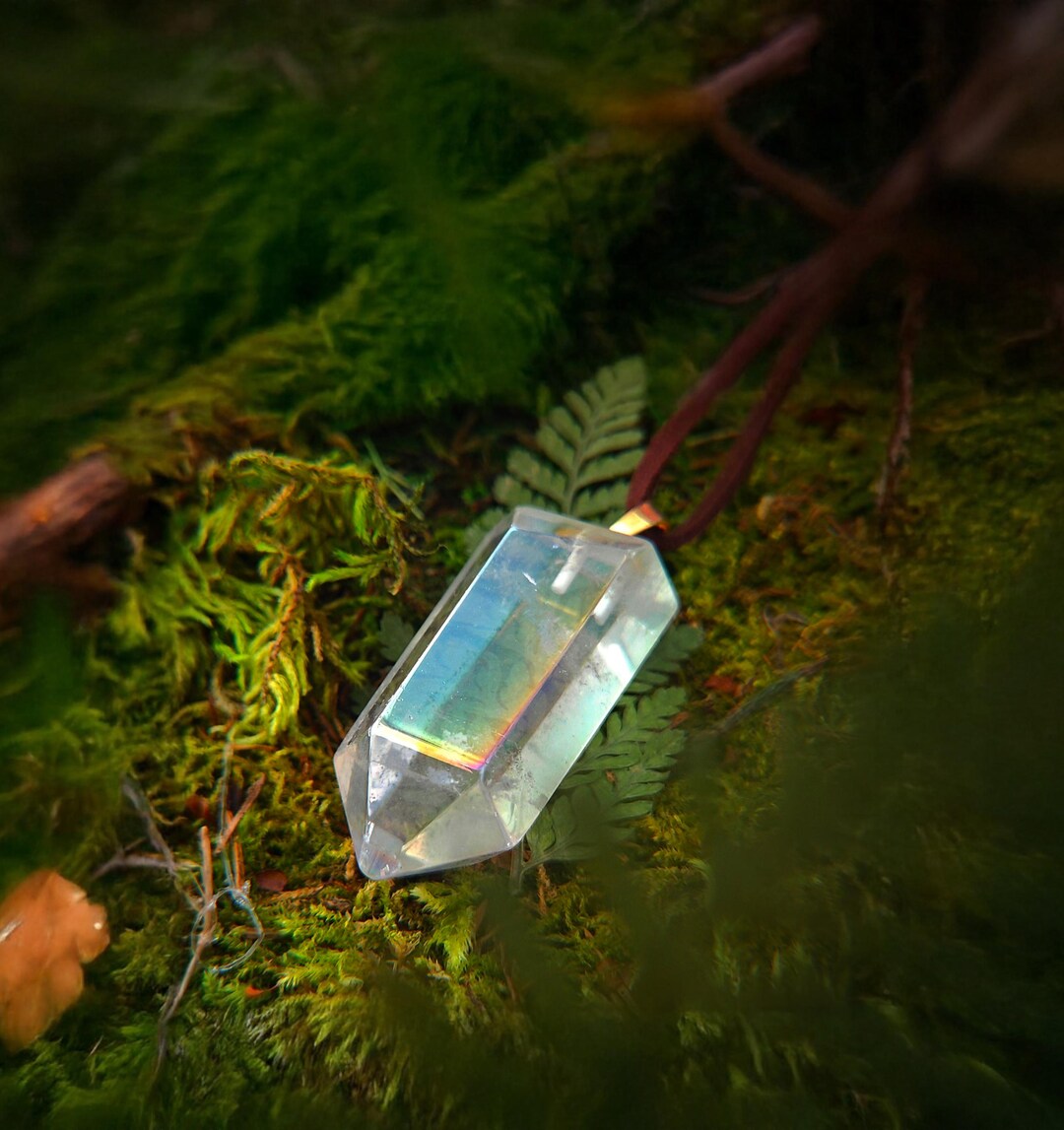 Celestial Prism Angel Aura Quartz Crystal Irridescent Pendant - Etsy