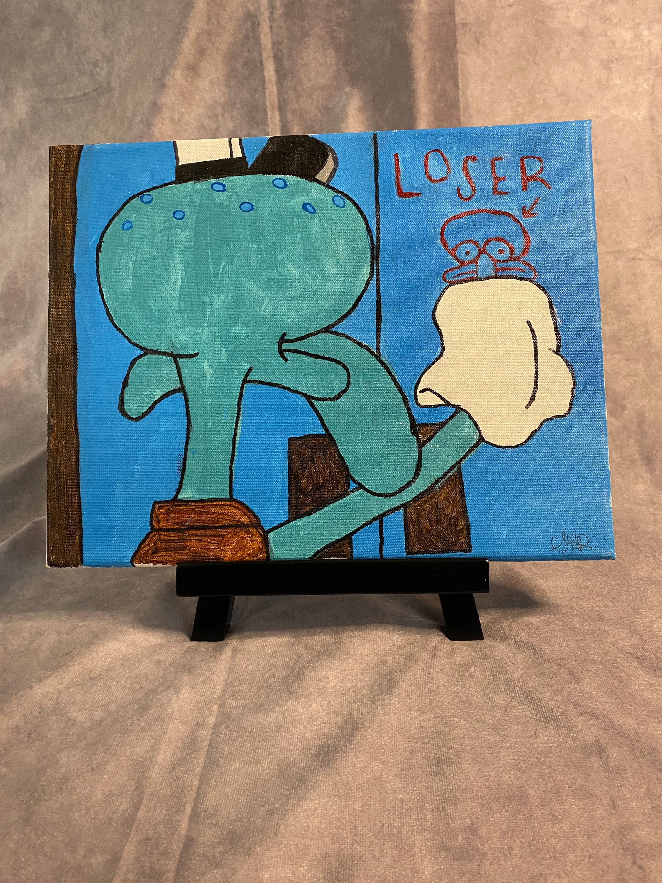 Painting 11x14 Loser Squidward Art & Collectibles etna.com.pe