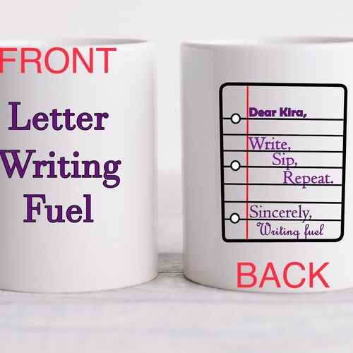 Letter Writing Mug - Etsy