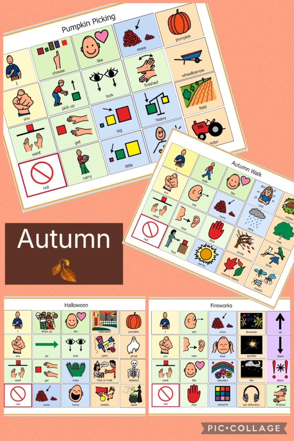 Seasonal AAC Communication Boards - Etsy