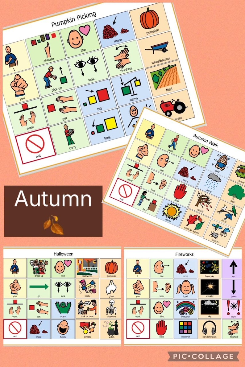 Seasonal AAC Communication Boards - Etsy