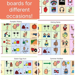 Seasonal AAC Communication Boards - Etsy