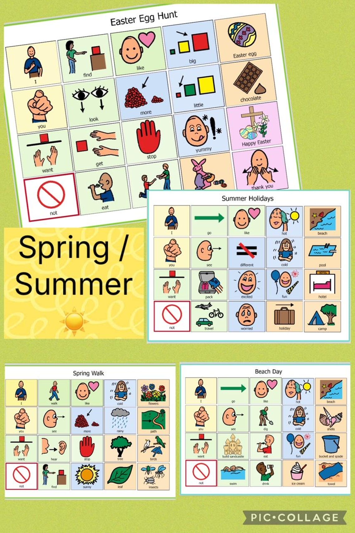 Seasonal AAC Communication Boards - Etsy