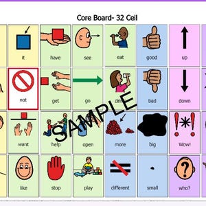 Assorted AAC Core Boards for Different Needs- 8 Cell, 32 Cell, Gestalt ...