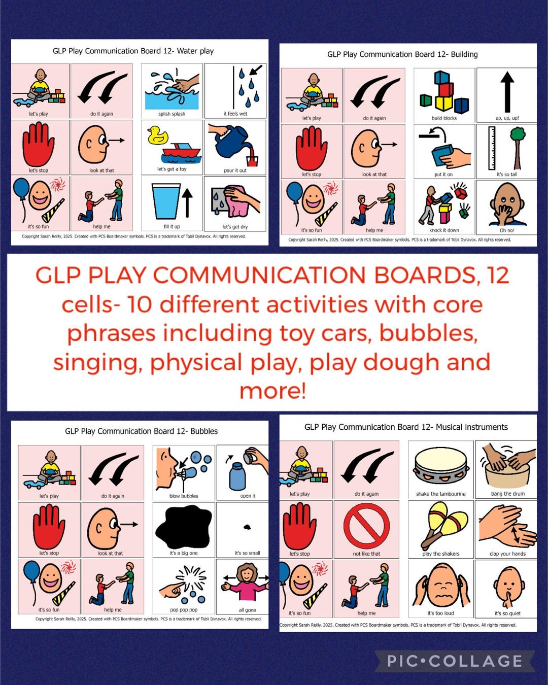 AAC Play Communication Boards for Gestalt Language Processors / Autism ...