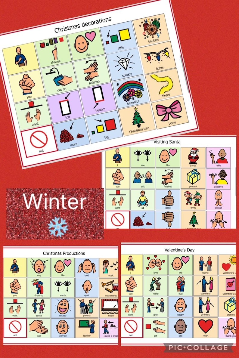 Seasonal AAC Communication Boards - Etsy