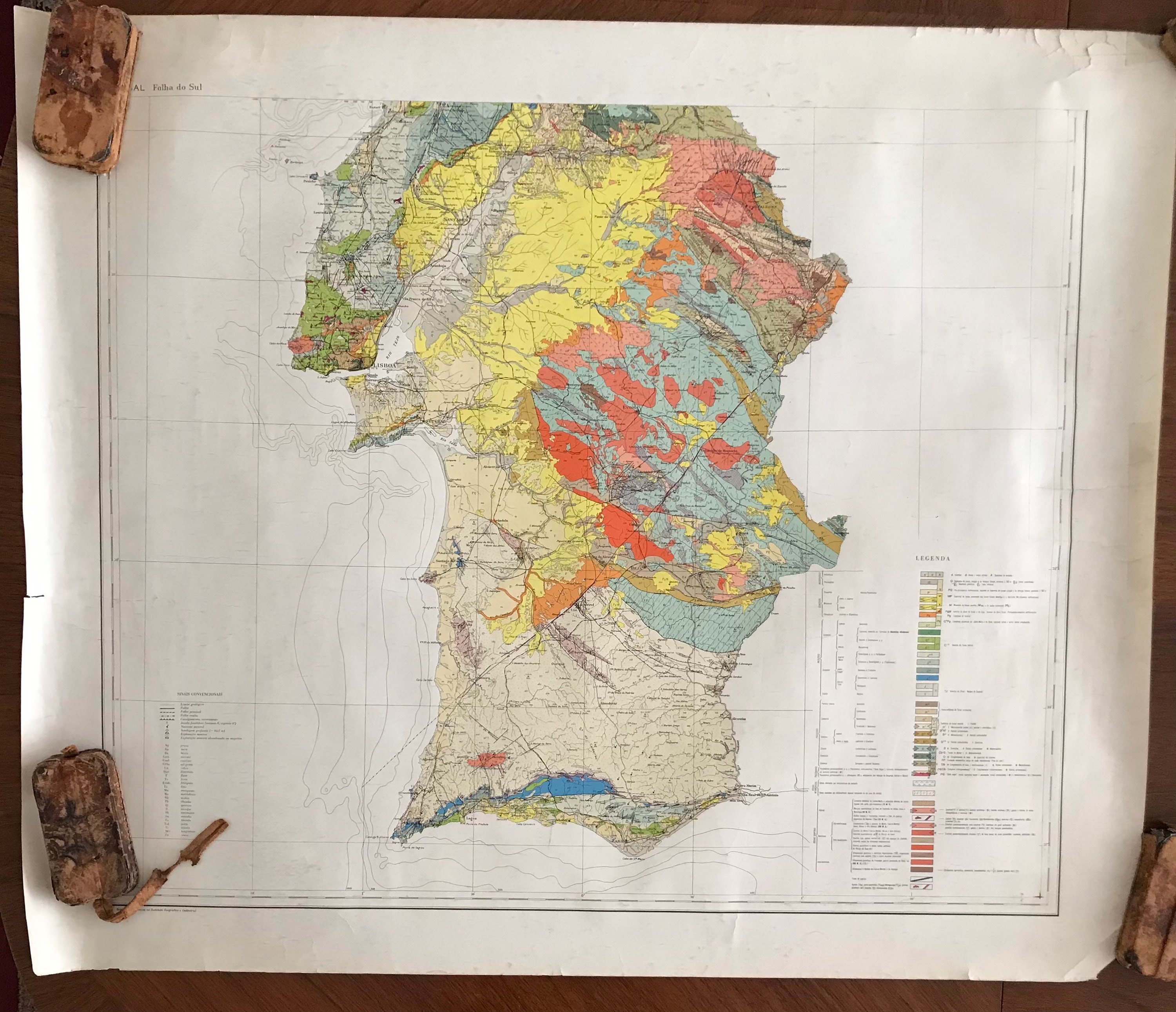 Set of Two Geologic Maps of Portugal (north Andsouth) - 1972. Scale 1: ...